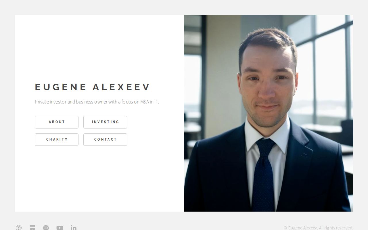 Eugene Alexeev - M&A and Investing